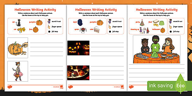 Halloween Early Writing Activities (teacher made) - Twinkl