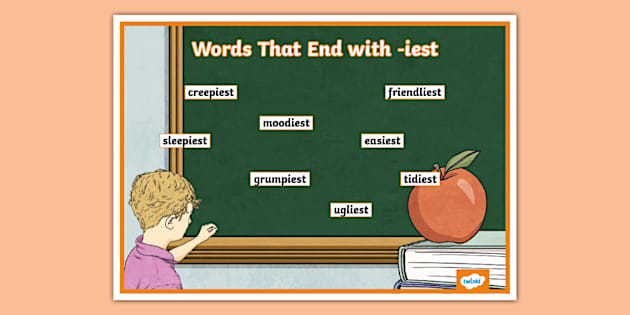 Words Ending with -iest Word Mat (teacher made) - Twinkl