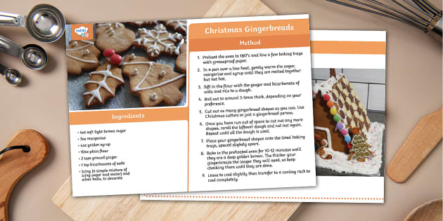 Christmas Gingerbreads Recipe | Twinkl Party (Teacher-Made)