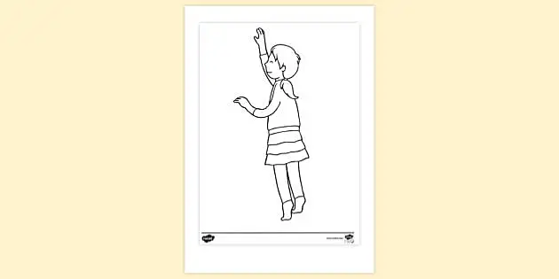Girl Reaching Up Drawing