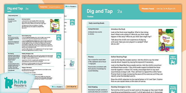 Level 2a Dig and Tap: Teacher Guide (teacher made) - Twinkl