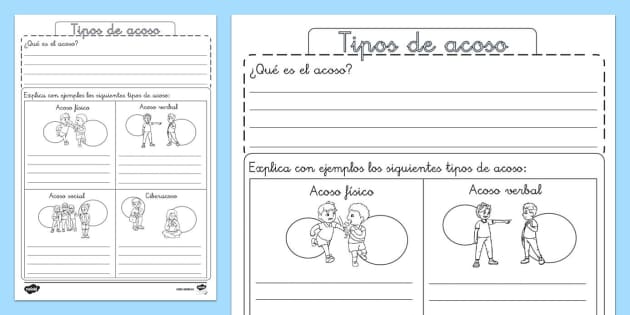 Ficha de actividad: Tipos de acoso