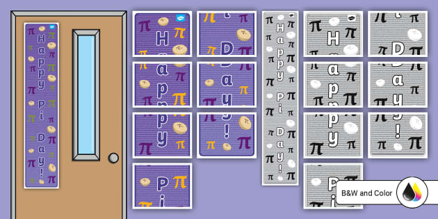 Pi Day Vertical Door Banner for 6th-8th Grade (teacher made)