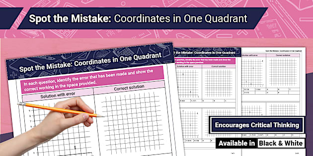 Spot the Mistake: Coordinates in One Quadrant Questions
