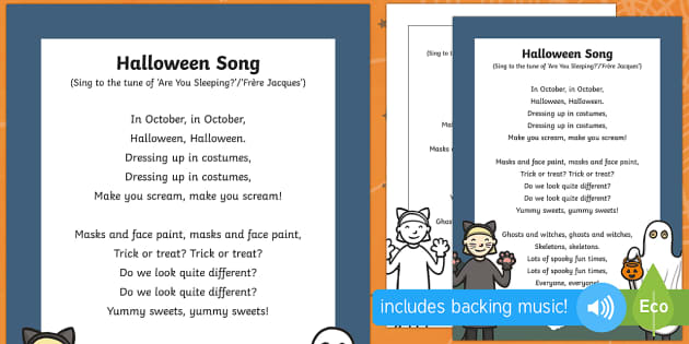 Halloween Song (teacher made) - Twinkl