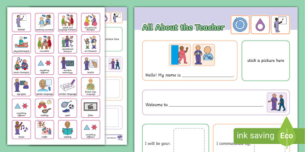 Twinkl Symbols: Meet the Teacher One Page Profile - Twinkl