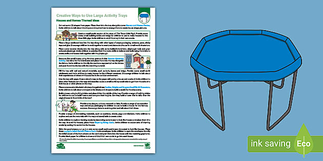 EYFS Large Activity Tray Ideas: Houses and Homes - Twinkl
