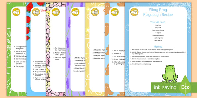 Modeling dough Recipe Resource Pack (Teacher-Made) - Twinkl