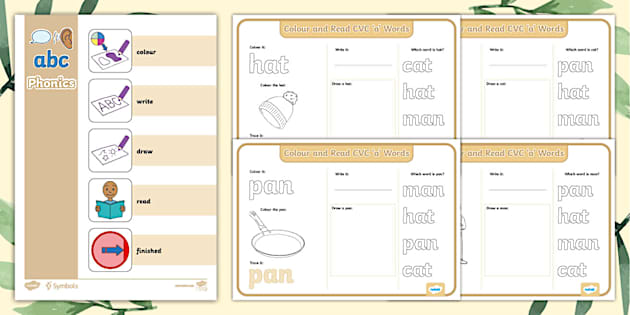 CVC 'a' Words Colour and Read | SEND Small Steps | Twinkl CVC 'a' Words Colour and Read | SEND Small Steps | Twinkl