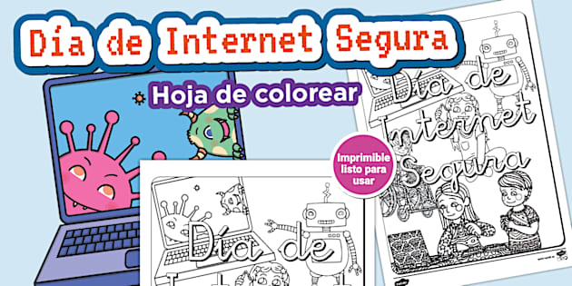 Hoja de colorear: Día de Internet Segura