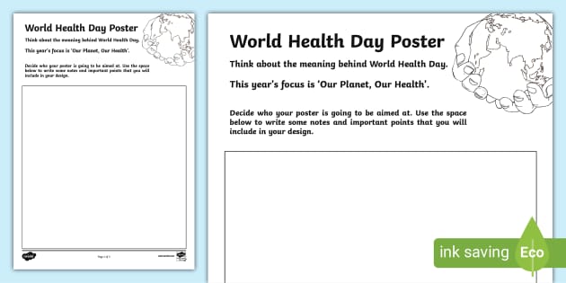 World Health Day Design a Poster Worksheet / Worksheet