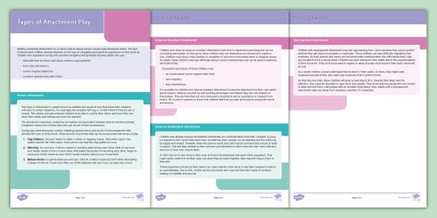 Types of Attachment Play (teacher made) - Twinkl