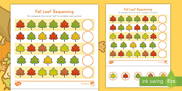 Fall Leaf Sequencing Activity (teacher made)