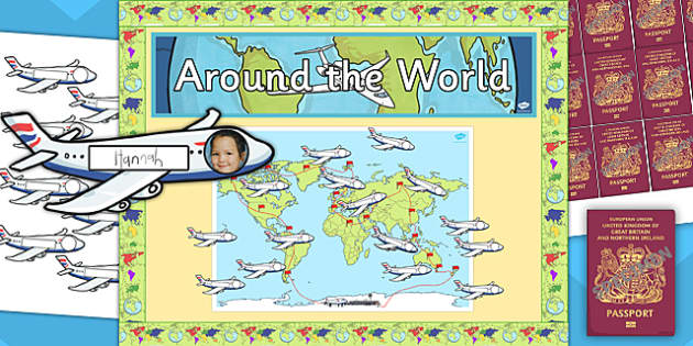 Around the World Reward Display Pack (teacher made)