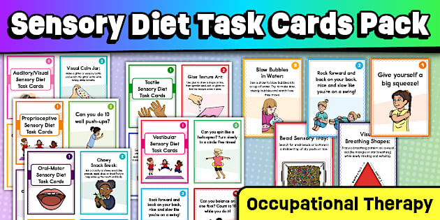 Sensory Diet Task Cards Pack for OT