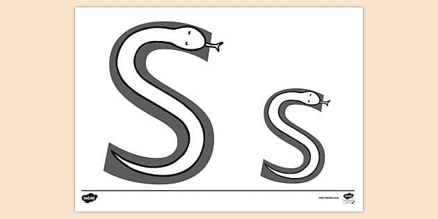 FREE! - Letter S Colouring Page | Colouring Sheets - Twinkl