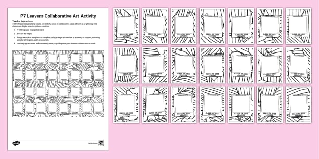 P7 Leavers Collaborative Art Activity - Twinkl