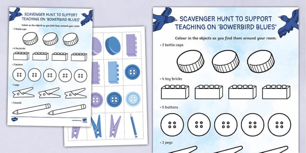 Scavenger Hunt to Support Teaching on 'Bowerbird Blues'