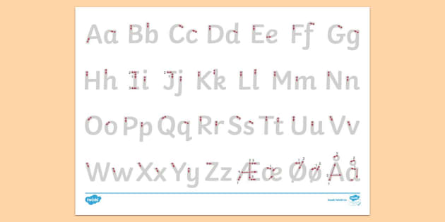 Bokstavforming med alfabetet | Store og små bokstaver