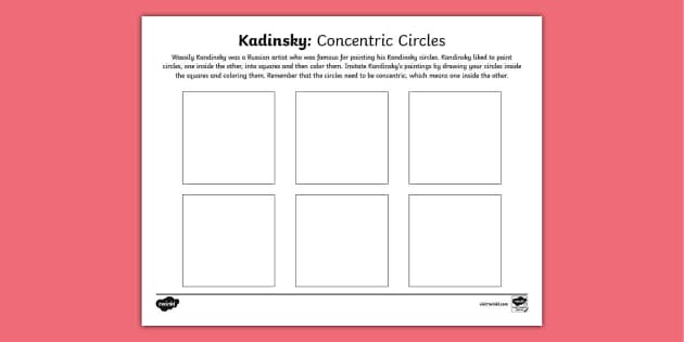 Kadinsky: Concentric Circles Activity (teacher made)