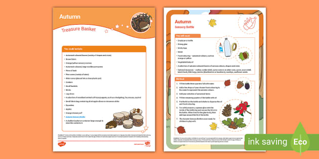 Autumn Treasure Basket Ideas (teacher made) - Twinkl