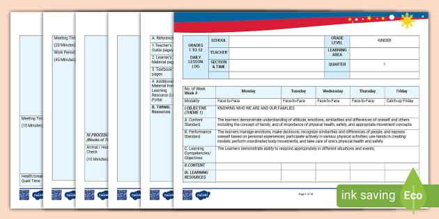 Matatag Curriculum Based Kindergarten Lesson Plan for Quarter 1 Week 5