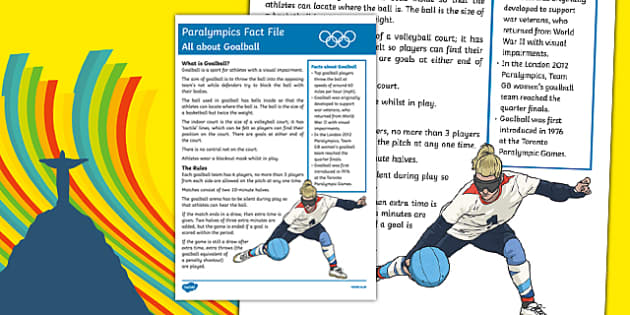 Rio Paralympics 2016: All About Goalball Fact File