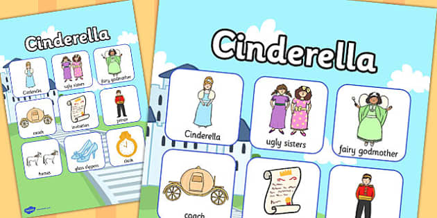 Cinderella Vocabulary Poster (teacher made) - Twinkl