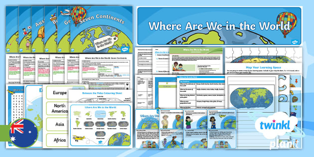 Year 2 HASS Geography Where Are We in the World Unit Pack