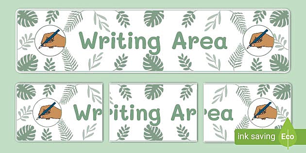 * NEW * Botanical-Themed Writing Area Display Banner - Twinkl