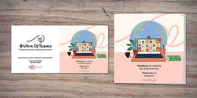 FREE! - Wave of Thanks Video Call Card | Twinkl Party