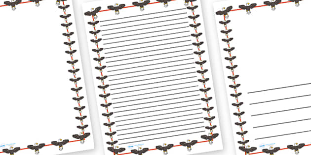 Eagle Page Borders - eagle, page border, writing borders, A4