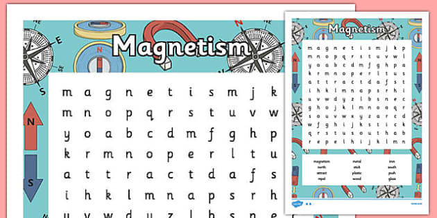 Magnetism Word Search (Hecho por educadores) - Twinkl