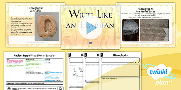History: Ancient Egypt: Write Like an Egyptian LKS2 Lesson Pack 5