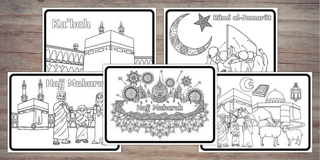 Hajj Colouring Placemats | Twinkl Party (teacher made)