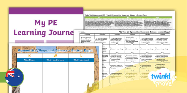 Move PE Year 4 Gymnastics: Shape and Balance Assessment Pack