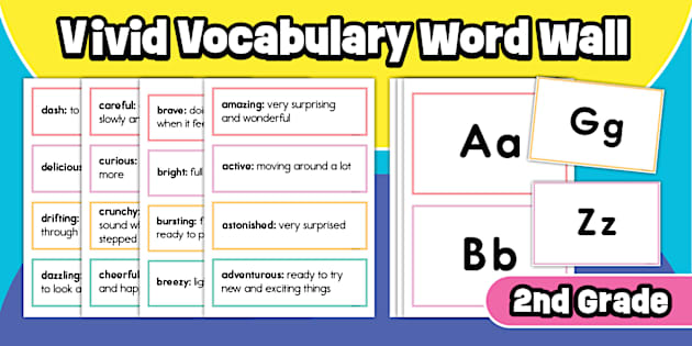 Second Grade Vivid Vocabulary Descriptive Writing Words Word Wall