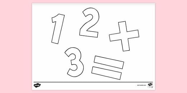 Maths Colouring Sheet | Colouring Sheets - Twinkl