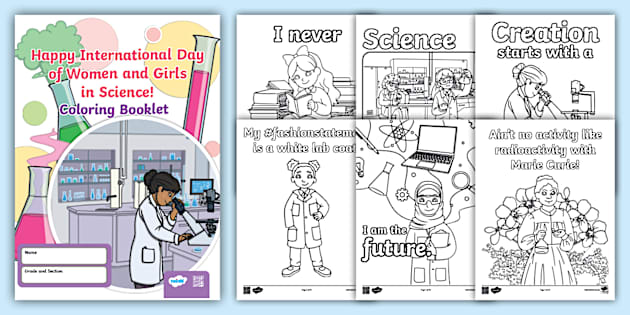 International Day of Women and Girls in Science Coloring Booklet | Pre-K