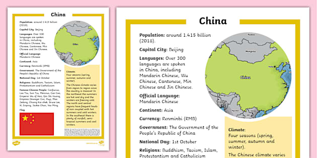 China Fact File (teacher made) - Twinkl