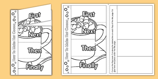 How To Make Hot Cocoa Sequencing Flap Book (Teacher-Made)