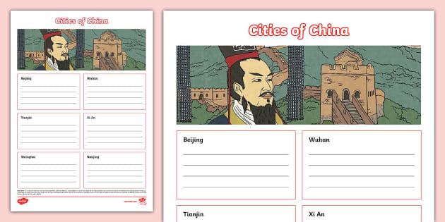 Cities of China Fact File Template (teacher made) - Twinkl