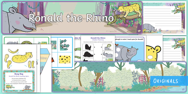 Childminder Ronald the Rhino Kindergarten Resource Pack