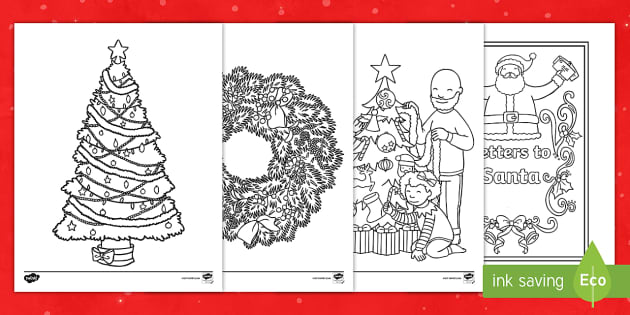 Holiday Season Coloring Sheets (teacher made) - Twinkl