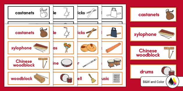 Making Music Word Cards (teacher made) - Twinkl
