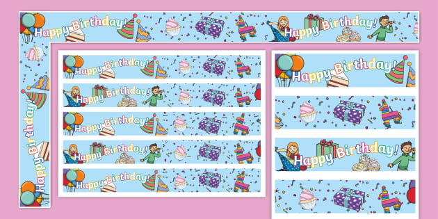 FREE! - Birthday Display Borders (teacher made) - Twinkl
