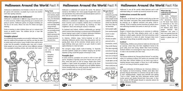 Halloween Around the World Differentiated Fact File - Twinkl