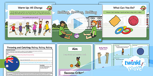 Move PE Year 1 Throwing and Catching Lesson 1: Rolling, Rolling, Rolling