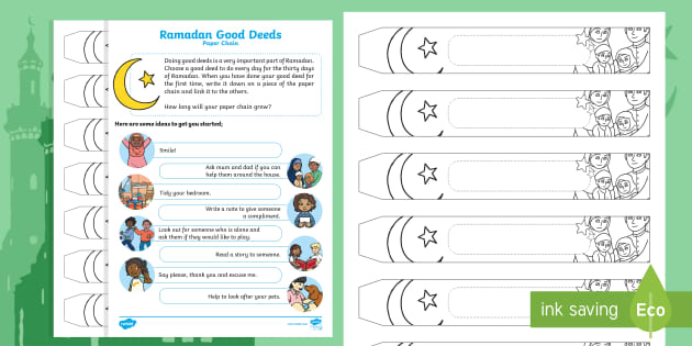 Ramadan Decorations Paper Chain Activity (profesor hizo)