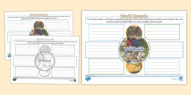 World Records Mind Map (teacher made) - Twinkl